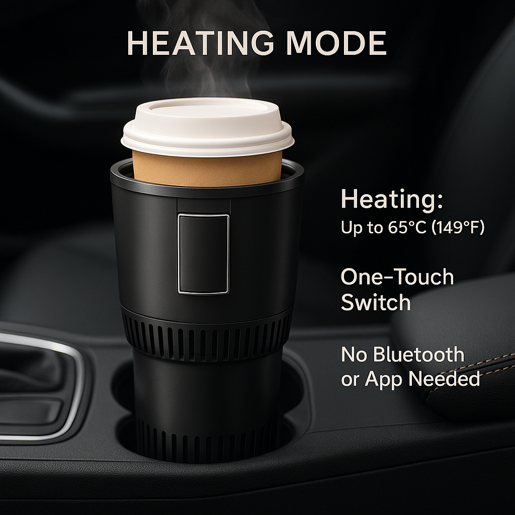 Smart Car Cup Holder – Heats & Cools Drinks in Minutes – Technoleep