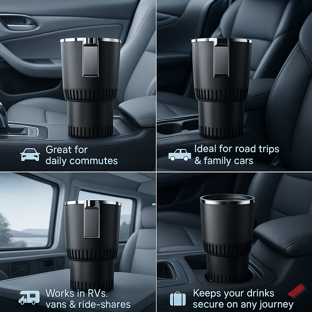 Smart Car Cup Holder – Heats & Cools Drinks in Minutes – Technoleep